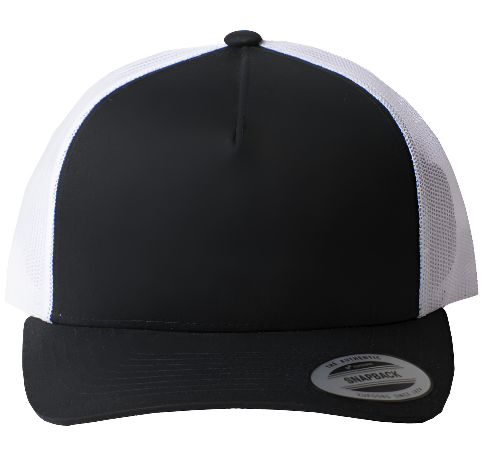 YP CLASSICS FIVE-PANEL RETRO TRUCKER HAT 6506 Black/White – Valley Custom